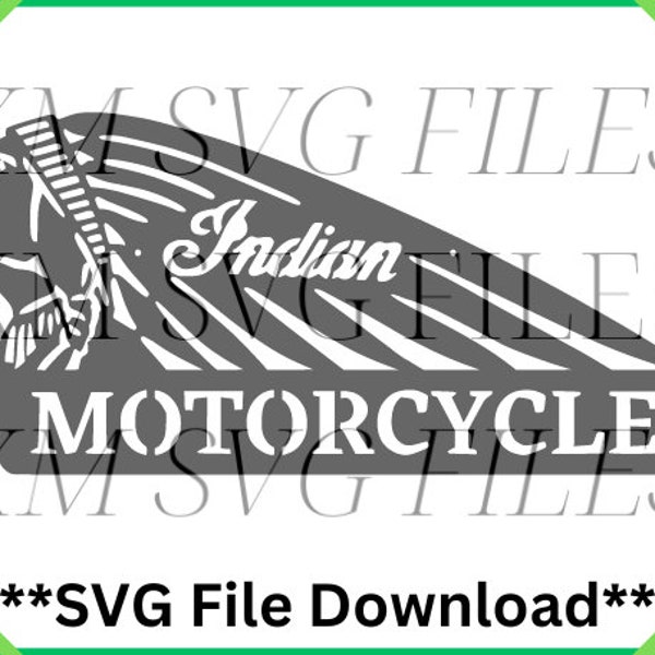 Indian Motorcycle Vector - Etsy