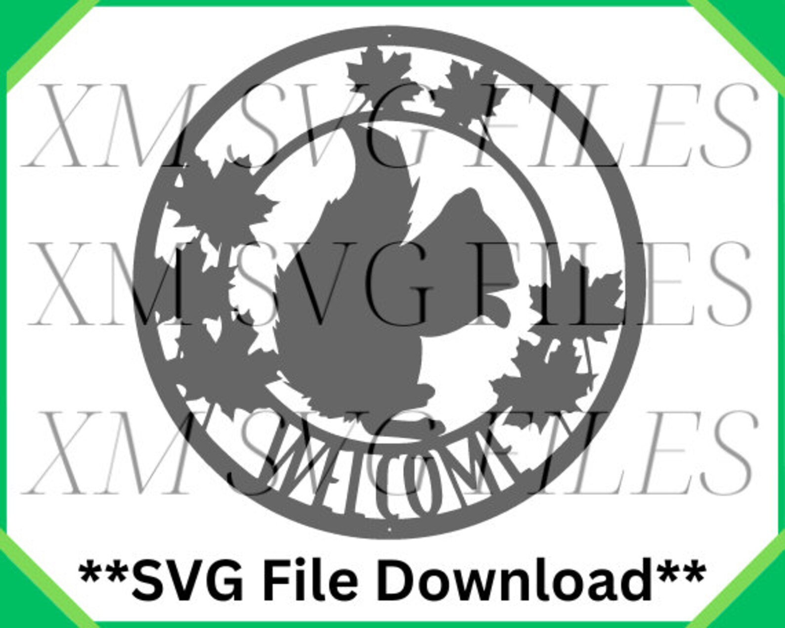 Squirrel Welcome Sign SVG File SVG Digital Download Instant - Etsy