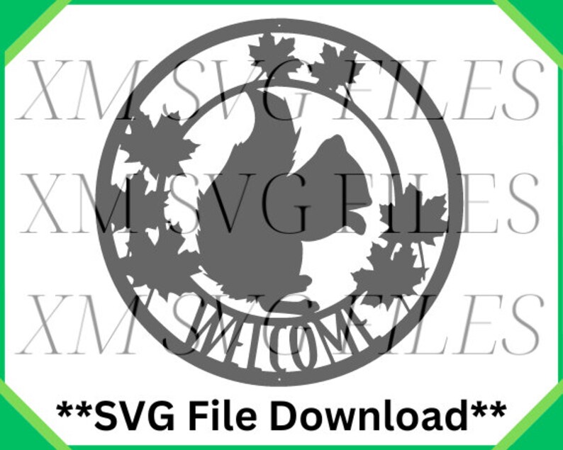 Squirrel Welcome Sign SVG File, SVG Digital Download, Instant Download ...