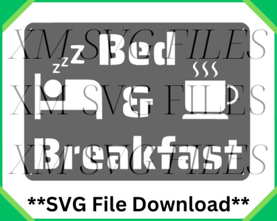 Bed and Breakfast Sign SVG File SVG Digital Download Instant - Etsy