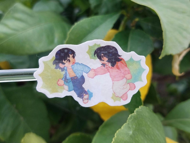 Look Back Holographic Stickers Fujino and Kyomoto | Tatsuki Fujimoto - Etsy