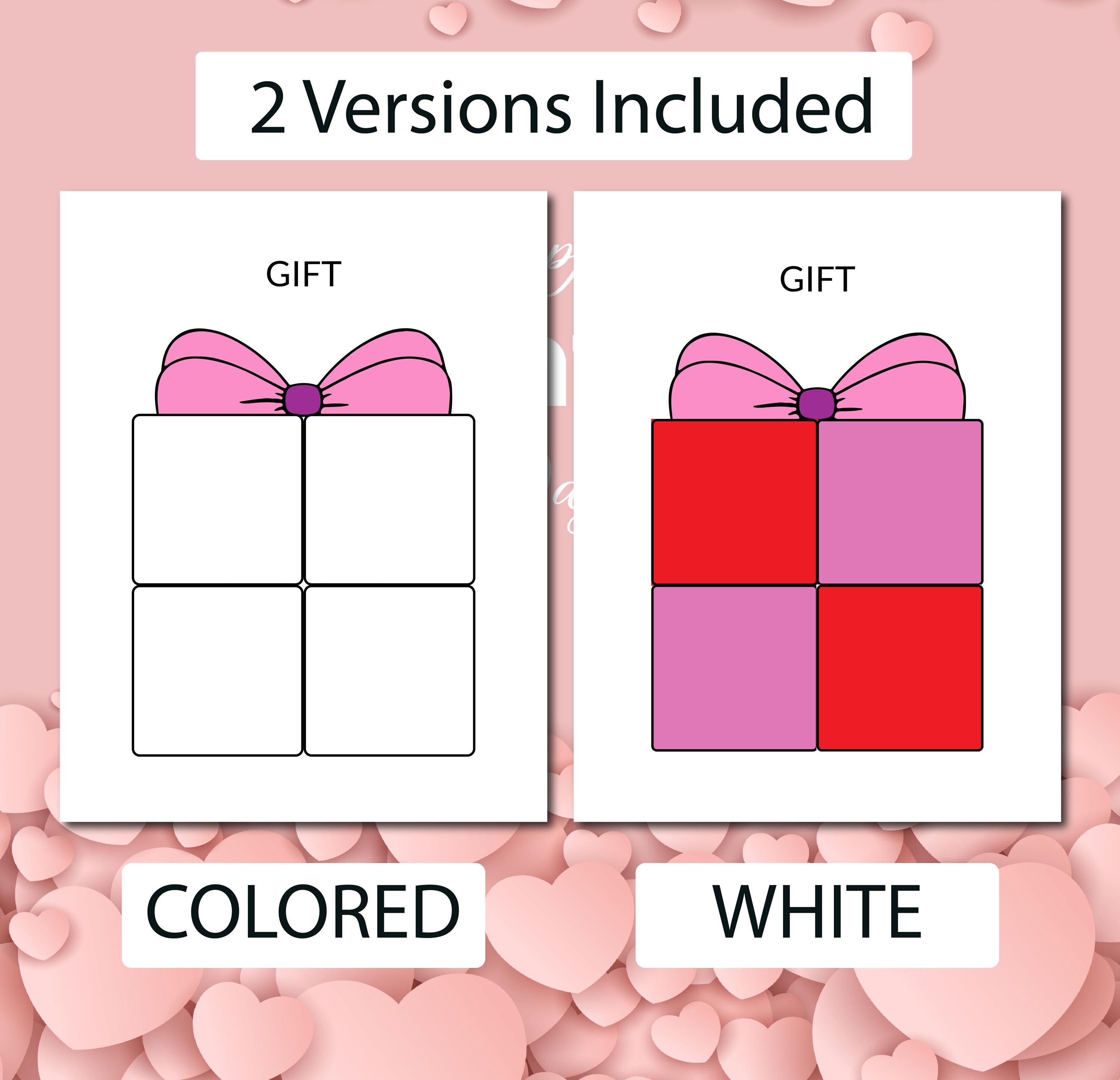 Magnetic Tiles Puzzle Printable Montessori Valentine's Day Activity for ...