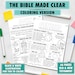 Coloring Bible Study Guide Printable Template, Black & White ...