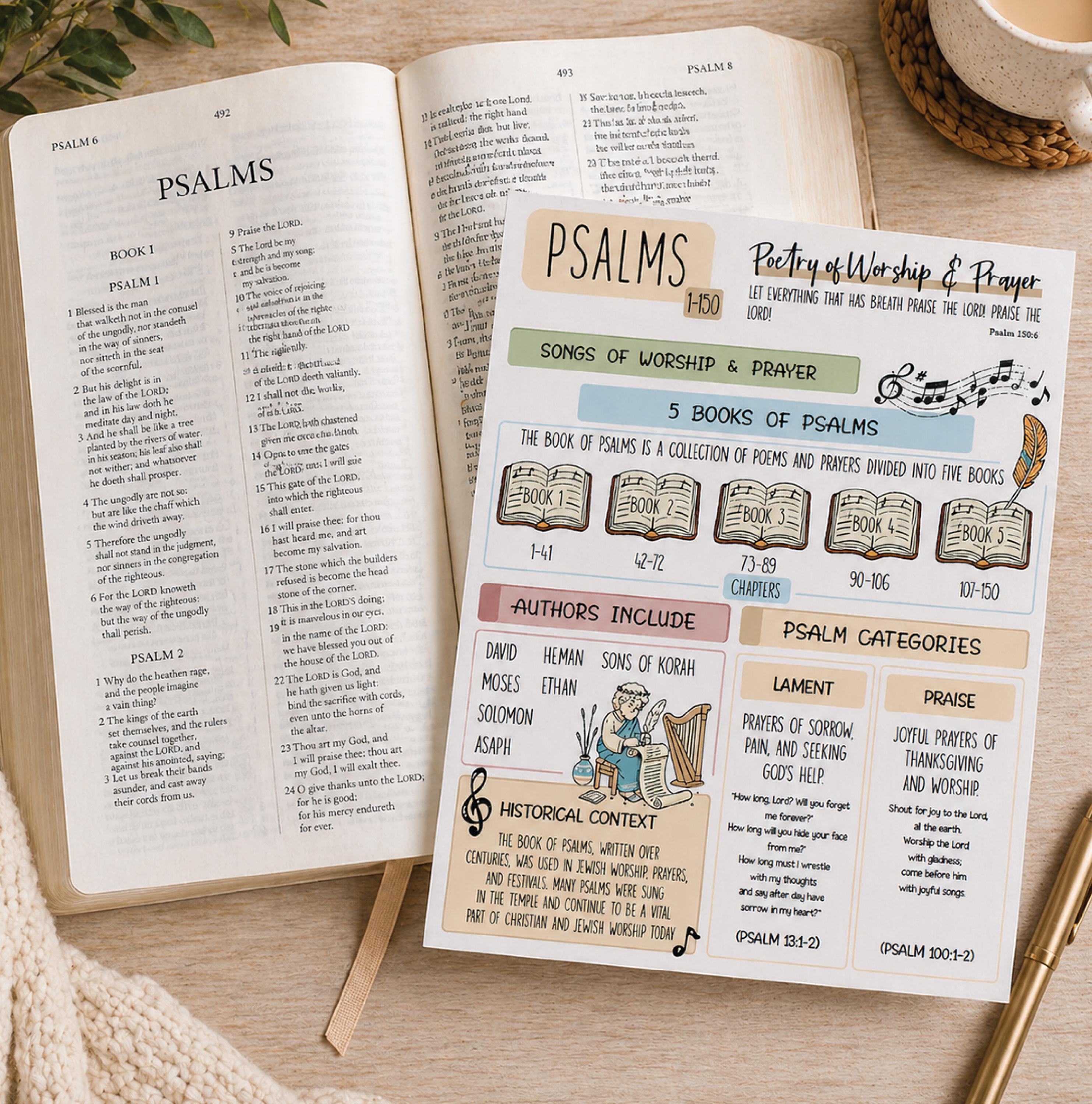 Bible Study Inserts Illustrated Scripture Printable Tip Ins for Loaded ...