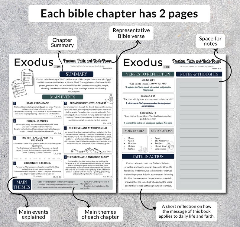 Bible Study Guide for Men, Printable Old and New Testament, Minimal and ...