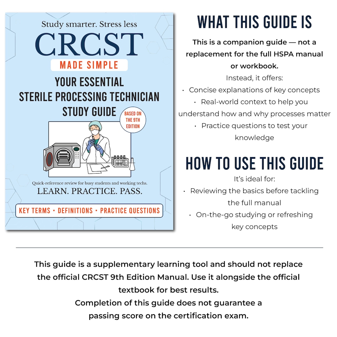 CRCST Study Guide 9th Edition Printable - Sterile Processing Technician ...