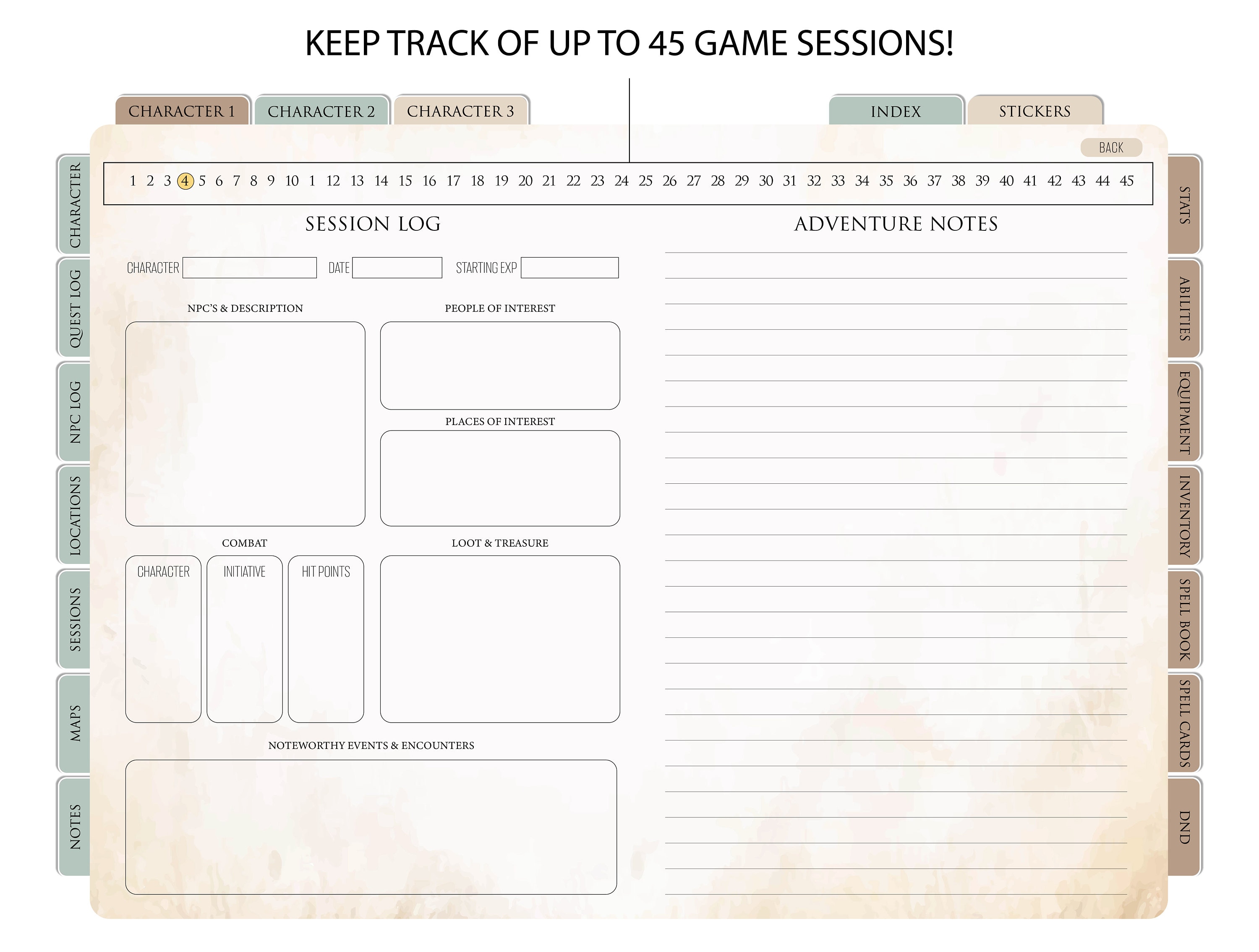 DND Character Journal | DND Digital Journal for iPad | Goodnotes DND ...