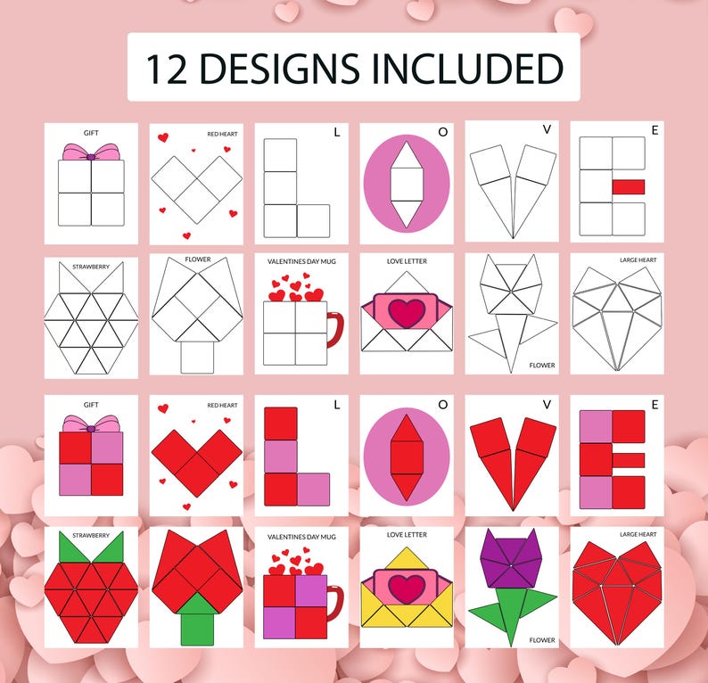 Magnetic Tiles Puzzle Printable Montessori Valentine's Day Activity for ...