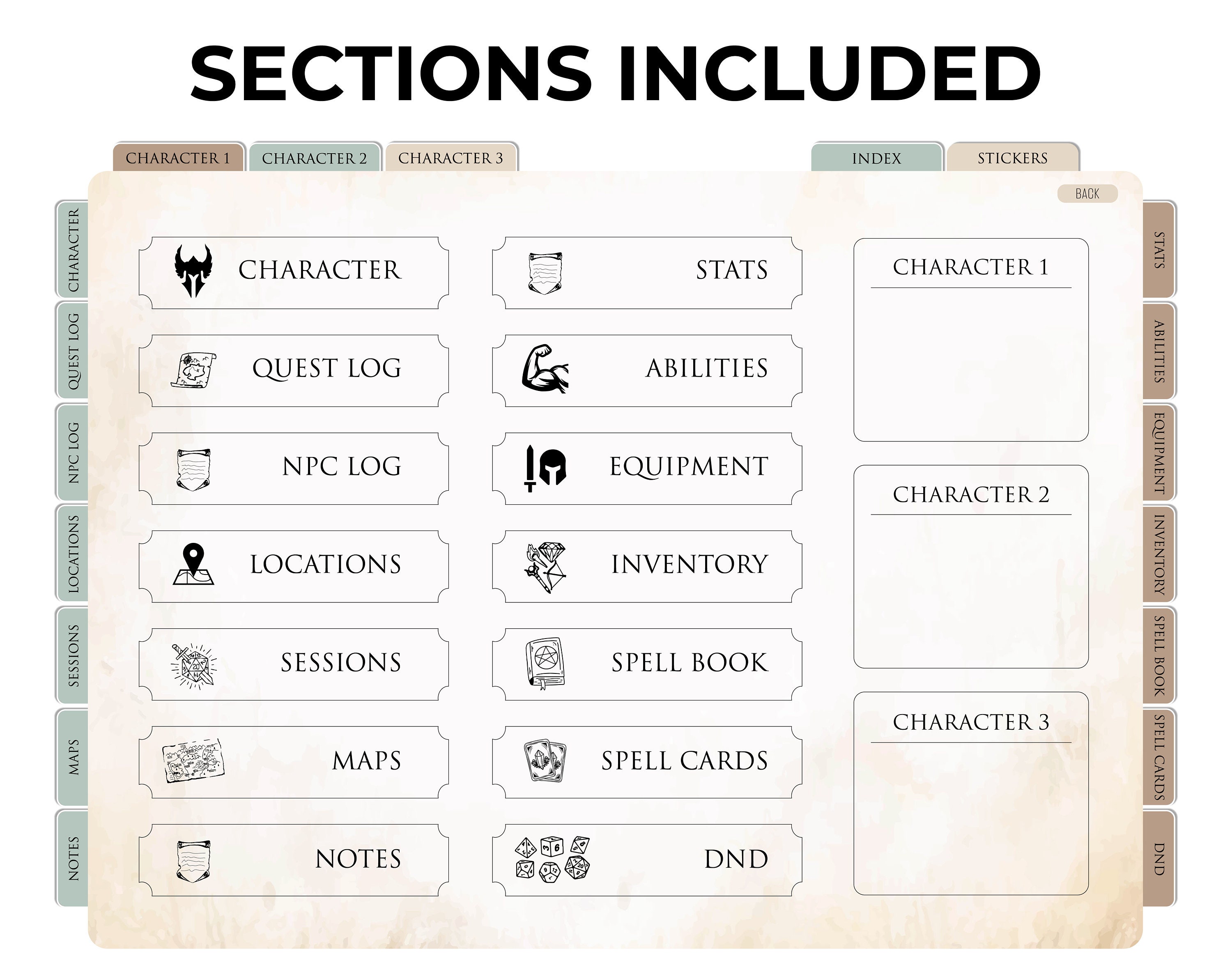 DND Character Journal | DND Digital Journal for iPad | Goodnotes DND ...