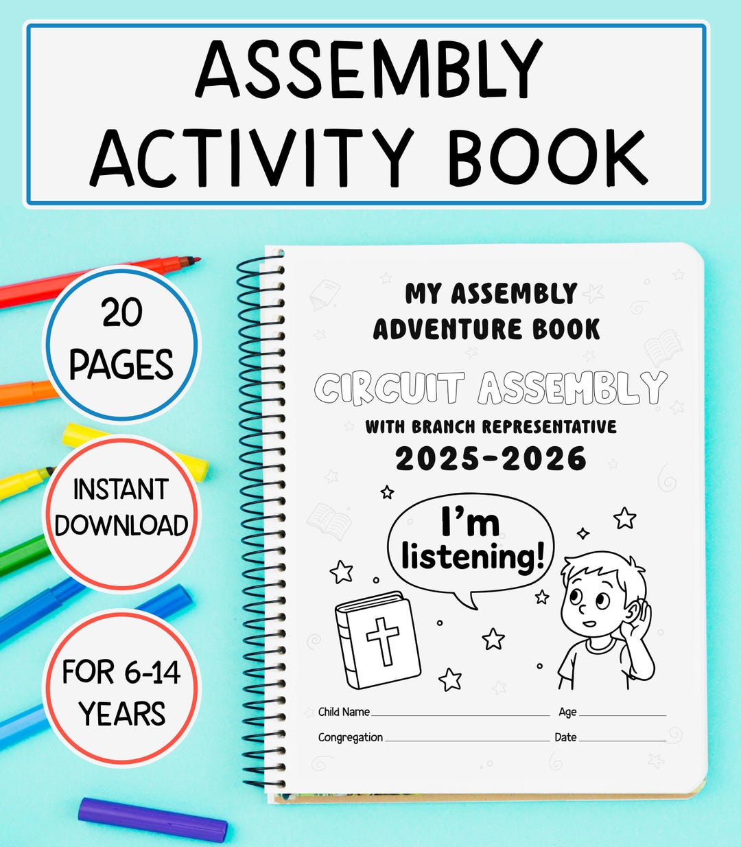 JW Assembly Activity Book Printable PDF Circuit With Branch ...