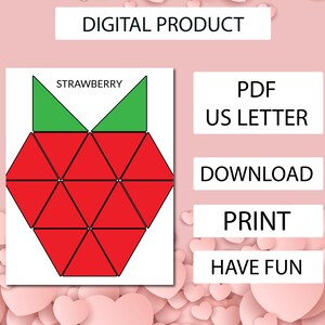 Magnetic Tiles Puzzle Printable Montessori Valentine's Day Activity for ...