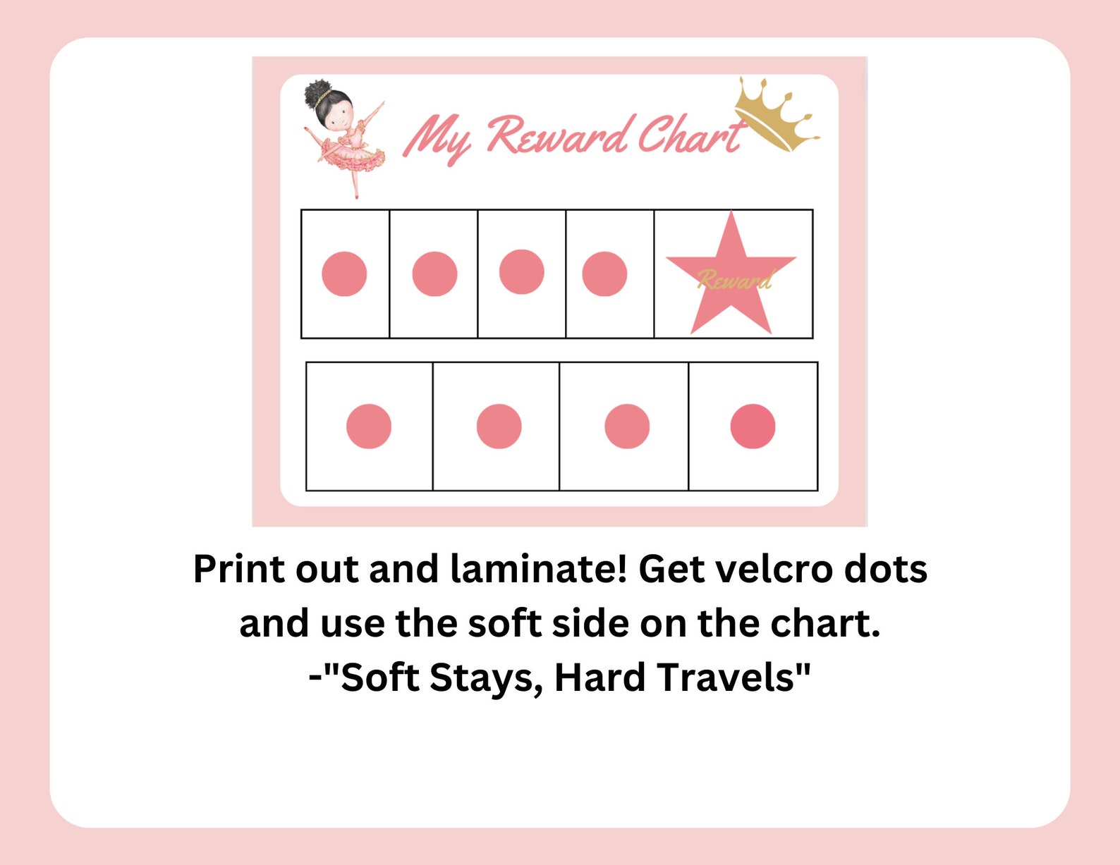 Ballerina 3 Reward Chart 4 Tokens - Etsy
