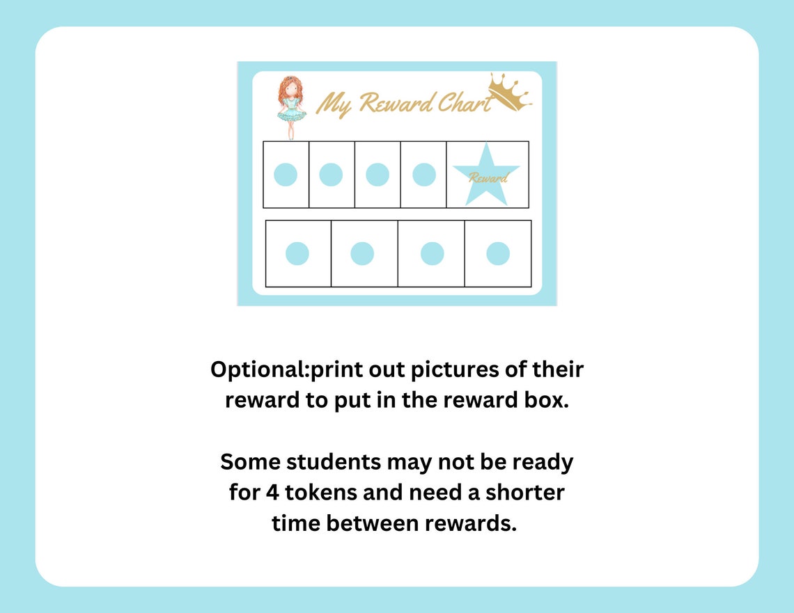Ballerina 2 Reward Chart/token Board 4 Tokens - Etsy