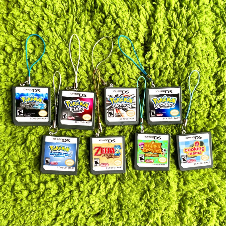 DS Game Card Phone Charm Keychains, Video Game Cartridge Replica ...