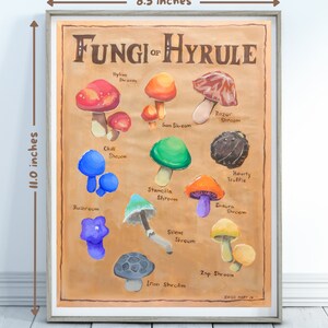 Legend of Zelda Botanical Art Print: Hyrule Flora Illustration (8.5x11 ...