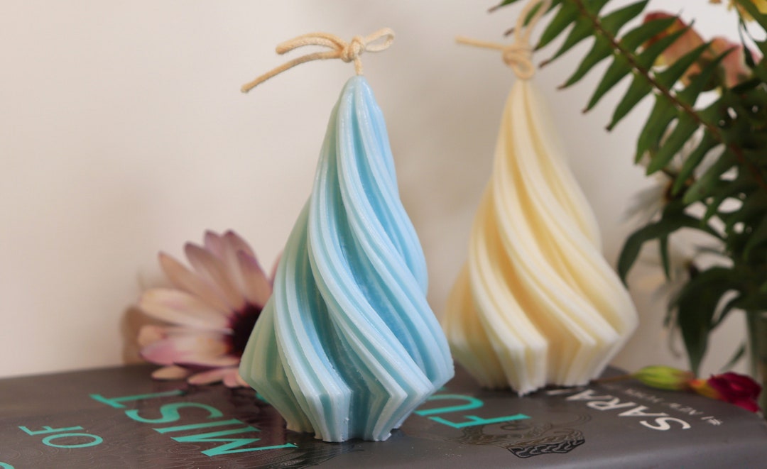 Spiral Cone Candle Handmade, Hand-poured Candle for Home Décor, Scent ...