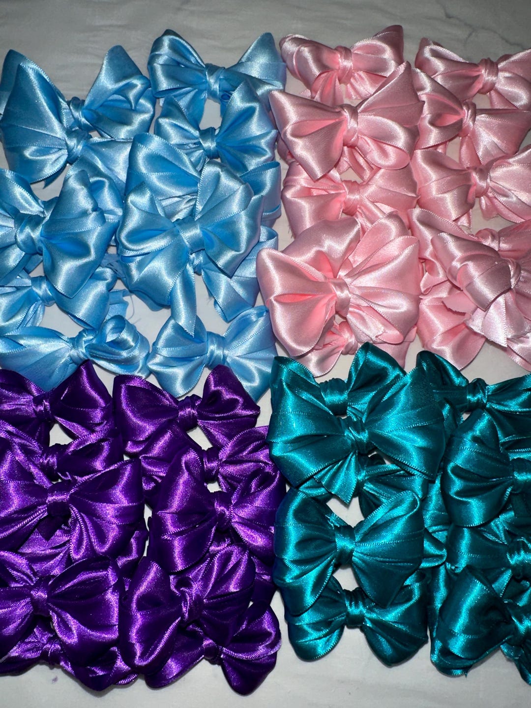 Satin Treat Bows: Handmade Treat/party Favor Ribbons (1 Dozen) - Etsy
