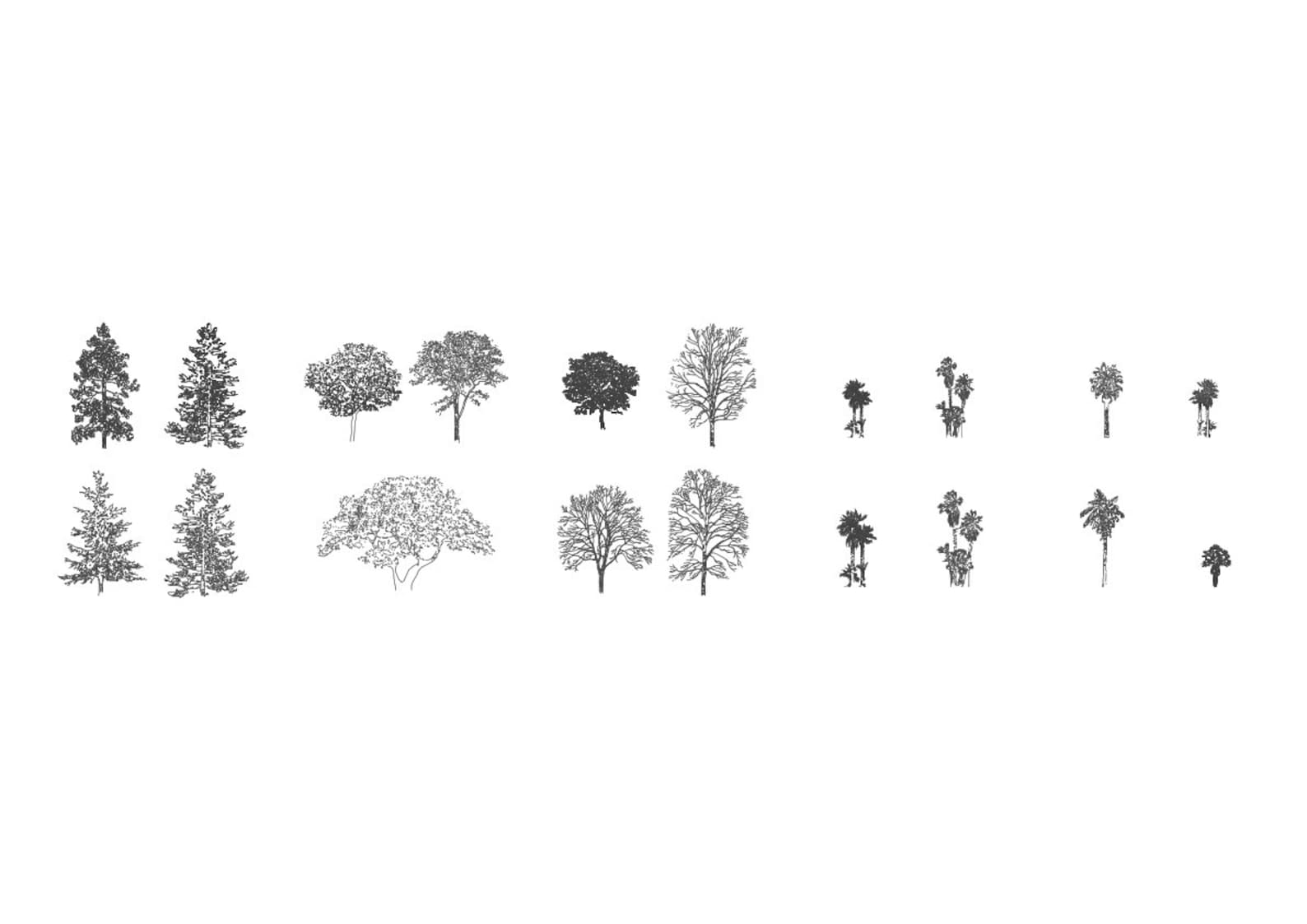 Ultimate Tree Collection: SVG Files for Architectural Plans & Sections ...