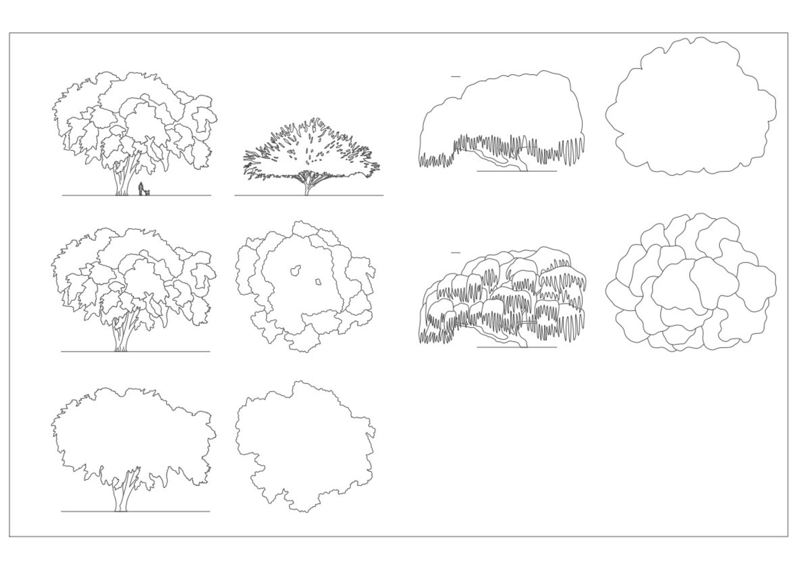 Ultimate Tree Collection: SVG Files for Architectural Plans & Sections ...