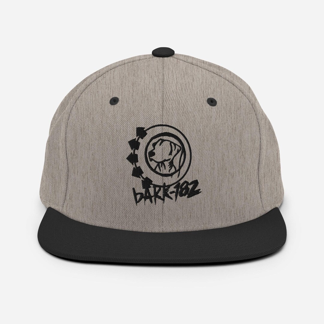 Blink 182 | Bark 182 Snapback Hat With Black Logo | 2000s Punk ...