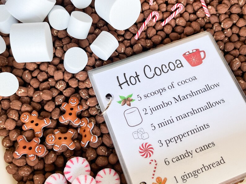 Hot Cocoa Bar Christmas Sensory Bin KIT - Etsy