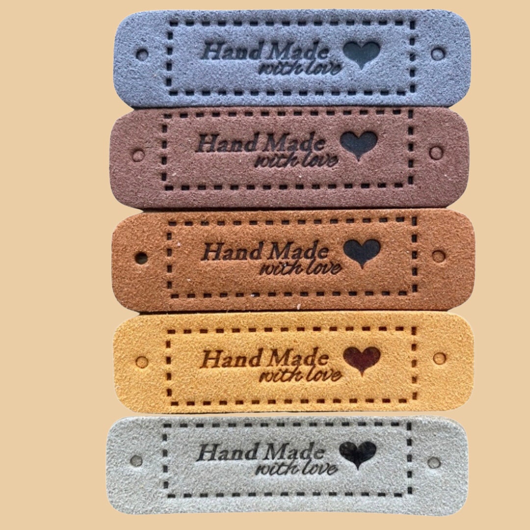 5 Handmade With Love Debossed Labels/tags Perfect for Crochet - Etsy