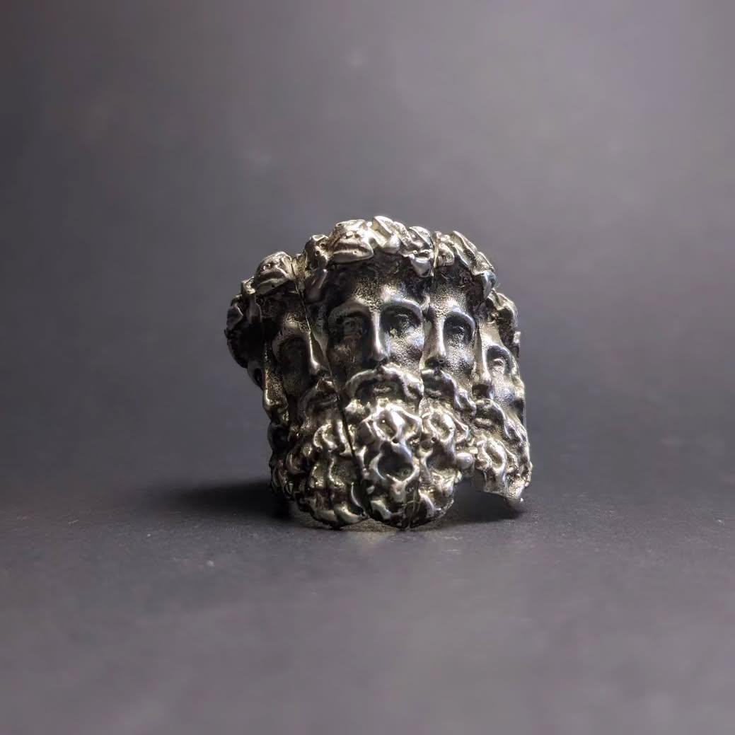 Zeus God Ring Greek Mythology Ring for Men Handmade 925 Sterling Silver Signet Ring Ancient ...