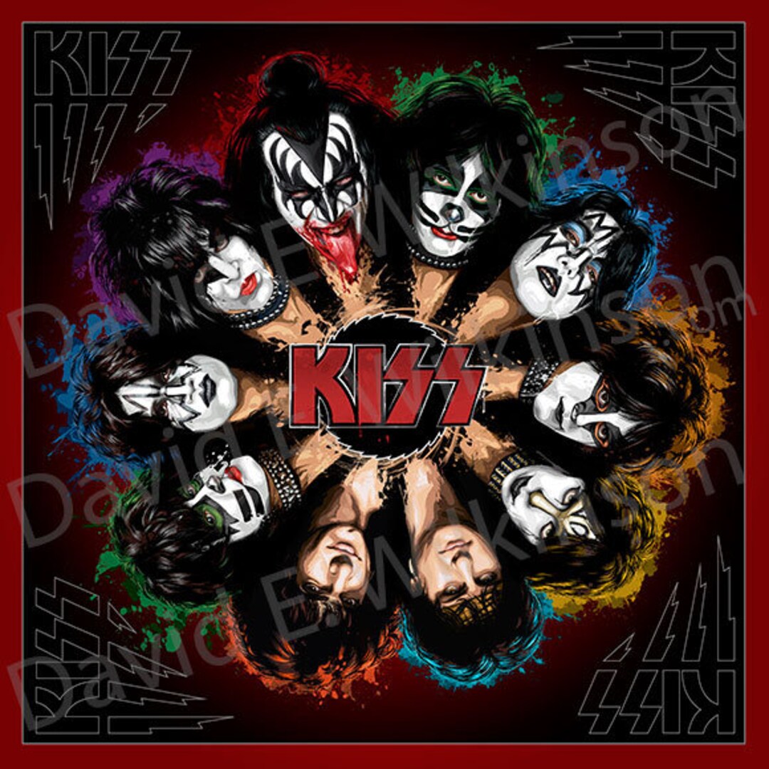 KISS Complete Kisstory Art Giclee' by David E. Wilkinson - Etsy