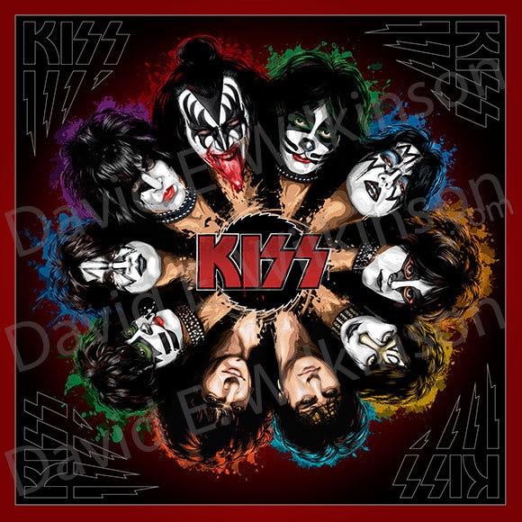 KISS Complete Kisstory Art Giclee' by David E. Wilkinson - Etsy
