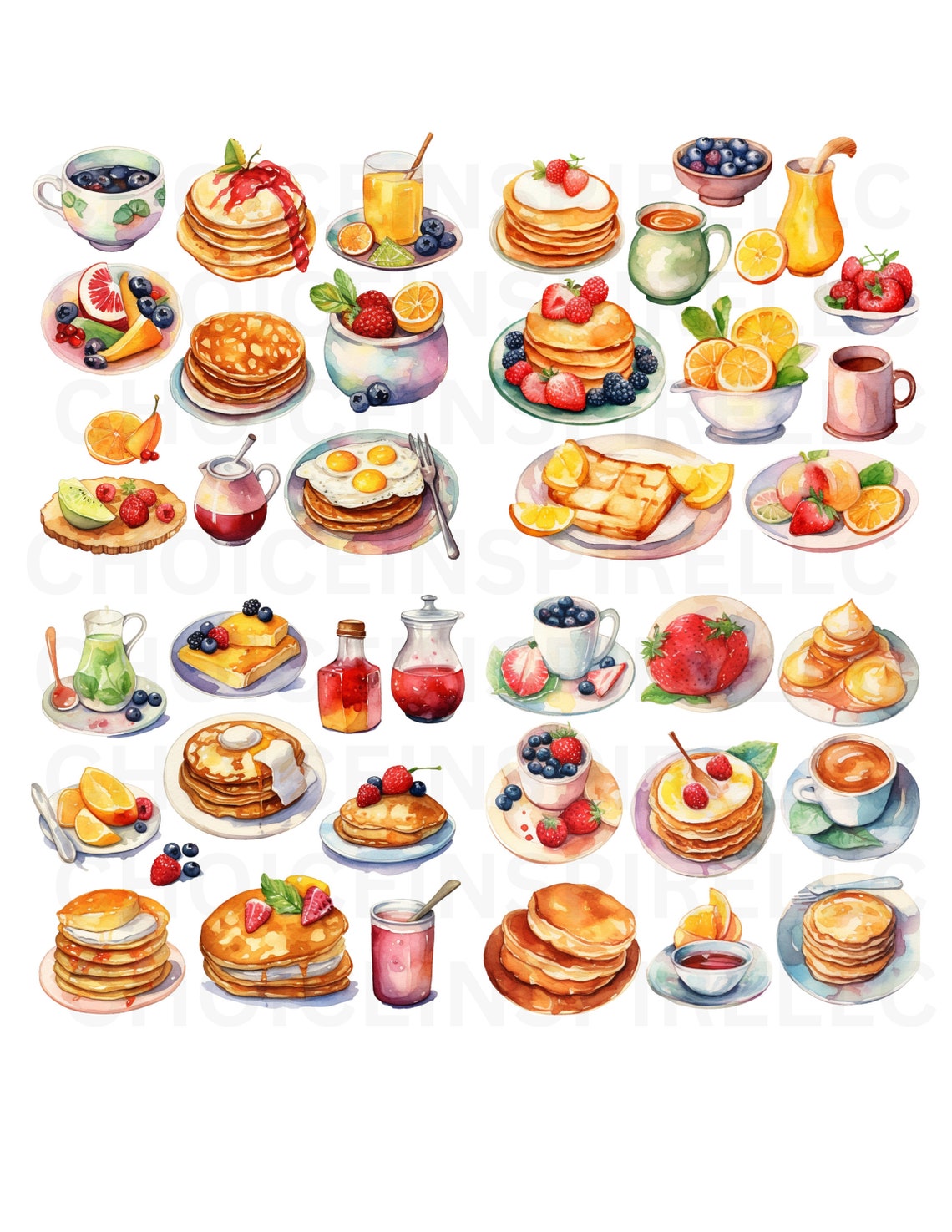 Watercolor Breakfast Clipart Png-eating Images Png Craft Png Watercolor ...