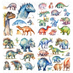 Watercolor Dinosaur Clipart Png Animals Png Craft Png Kids Dino Png ...