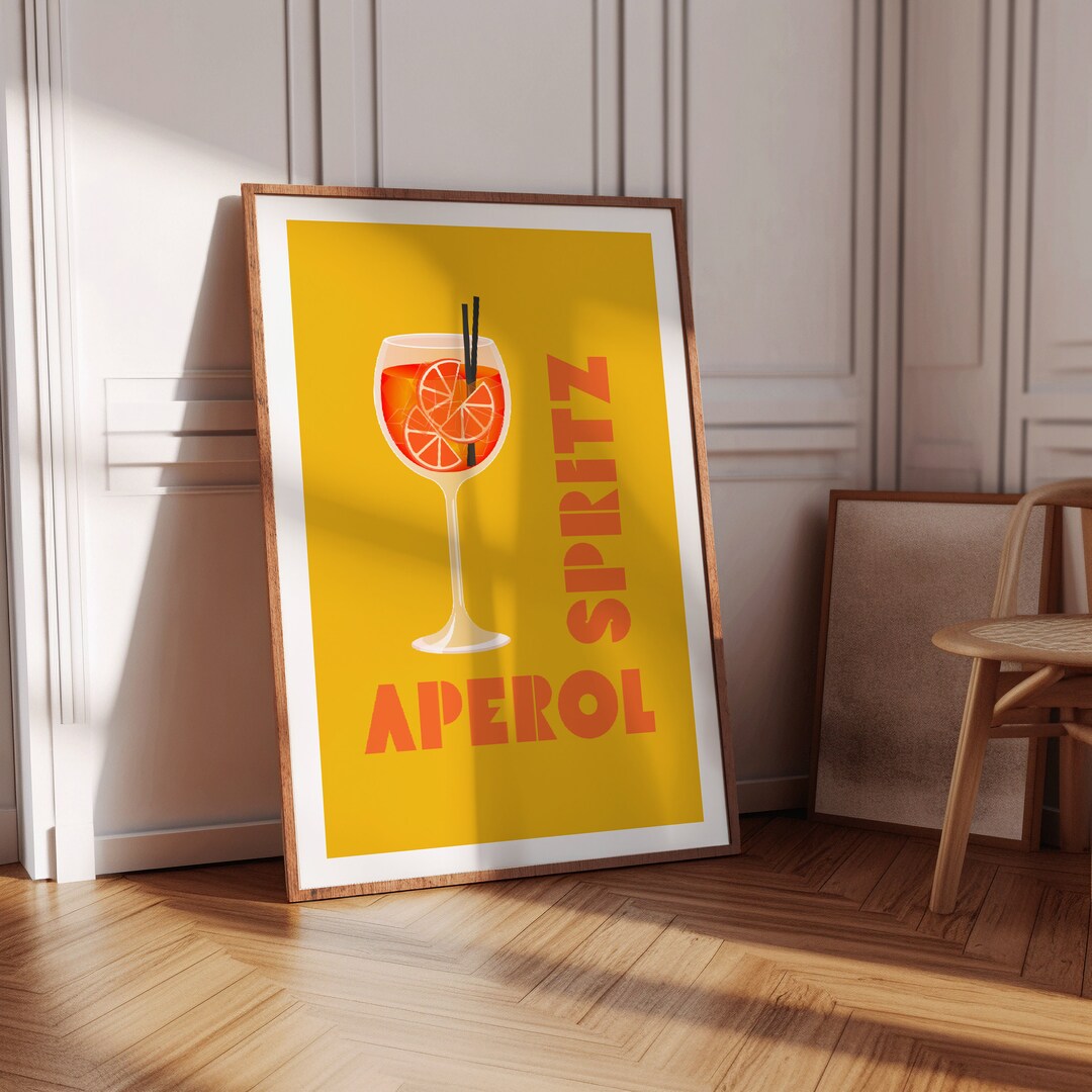 Aperol Spritz Poster Cocktail Poster Cocktail Art Aperol Spritz Print ...