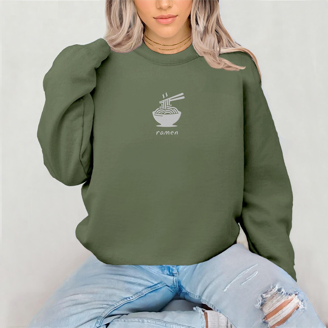 Embroidered Ramen Bowl Ramen Spicy Shirt Eating Noodles Ramen ...