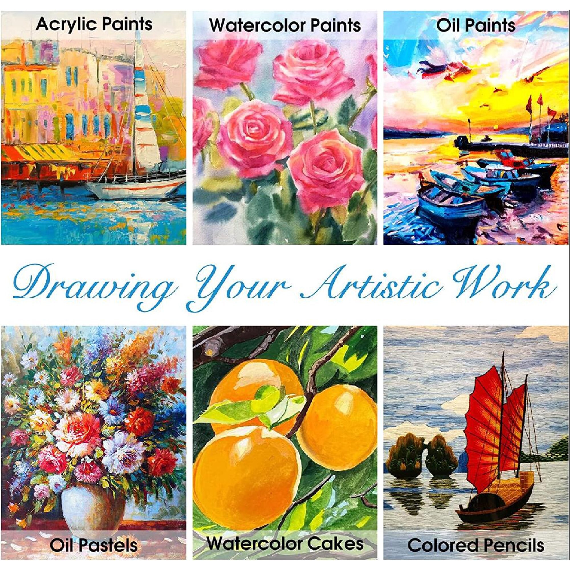 Art Set in Wooden Case With 2 Sketch Pads - Etsy