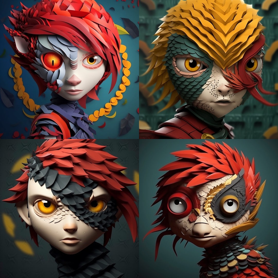 Customized Avatars Personalized Kirigami Avatar Customized Social Media ...