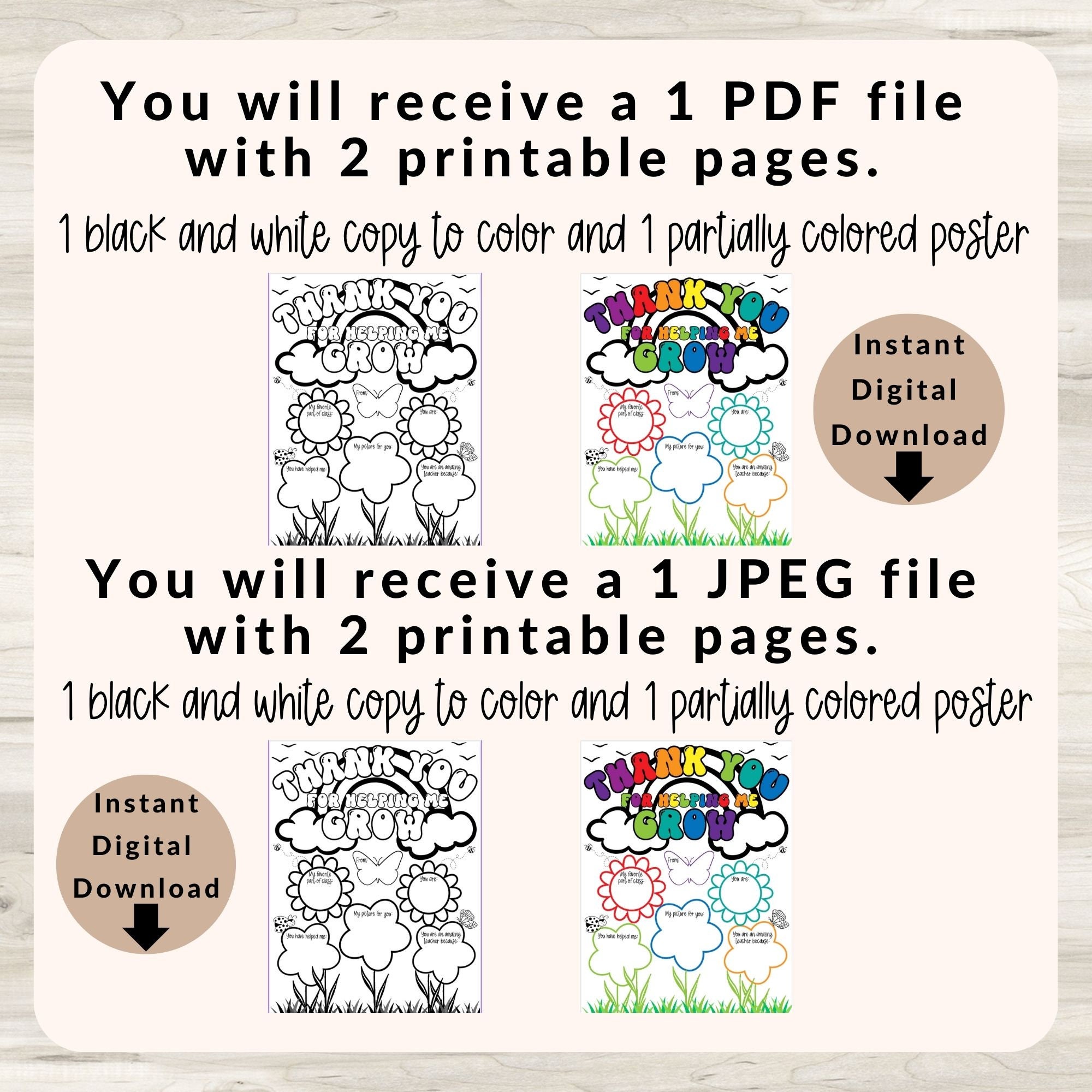 Teacher Appreciation Gift Printable Teacher Appreciation Week Thank You ...