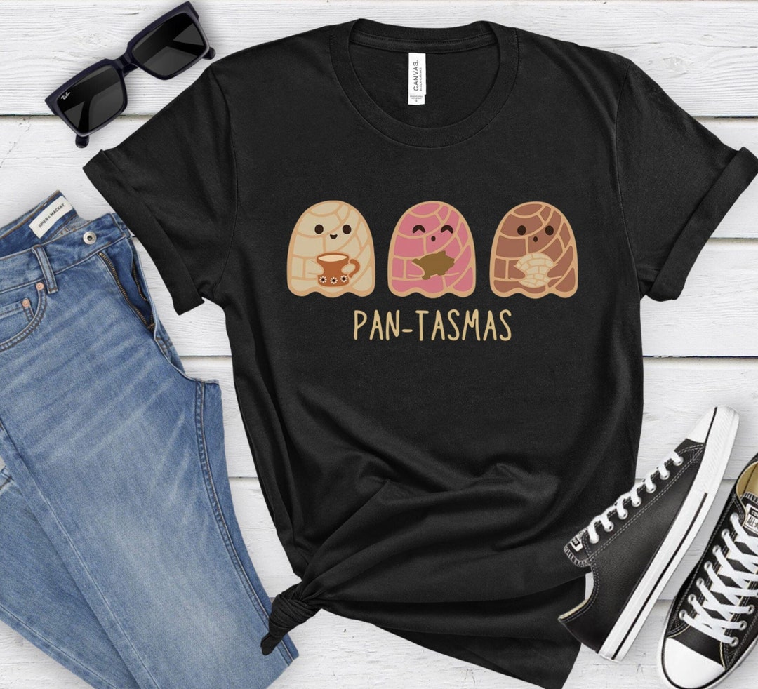 Funny Pantasmas Concha Halloween Ghost Shirt, Cute Mexican Pan Dulce ...