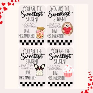 Teacher Valentine Cards,editable Template for Printable Student ...