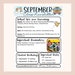 September Classroom Newsletter Editable Template, Class Newsletter ...