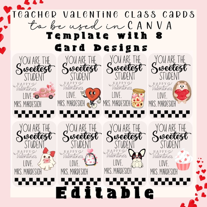 Teacher Valentine Card - Etsy