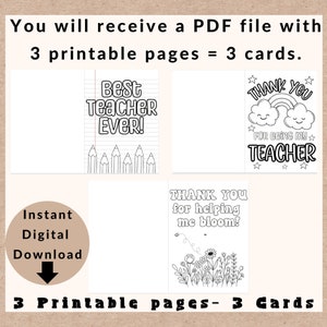 Teacher Appreciation Week Printable Teacher Appreciation Coloring Card ...