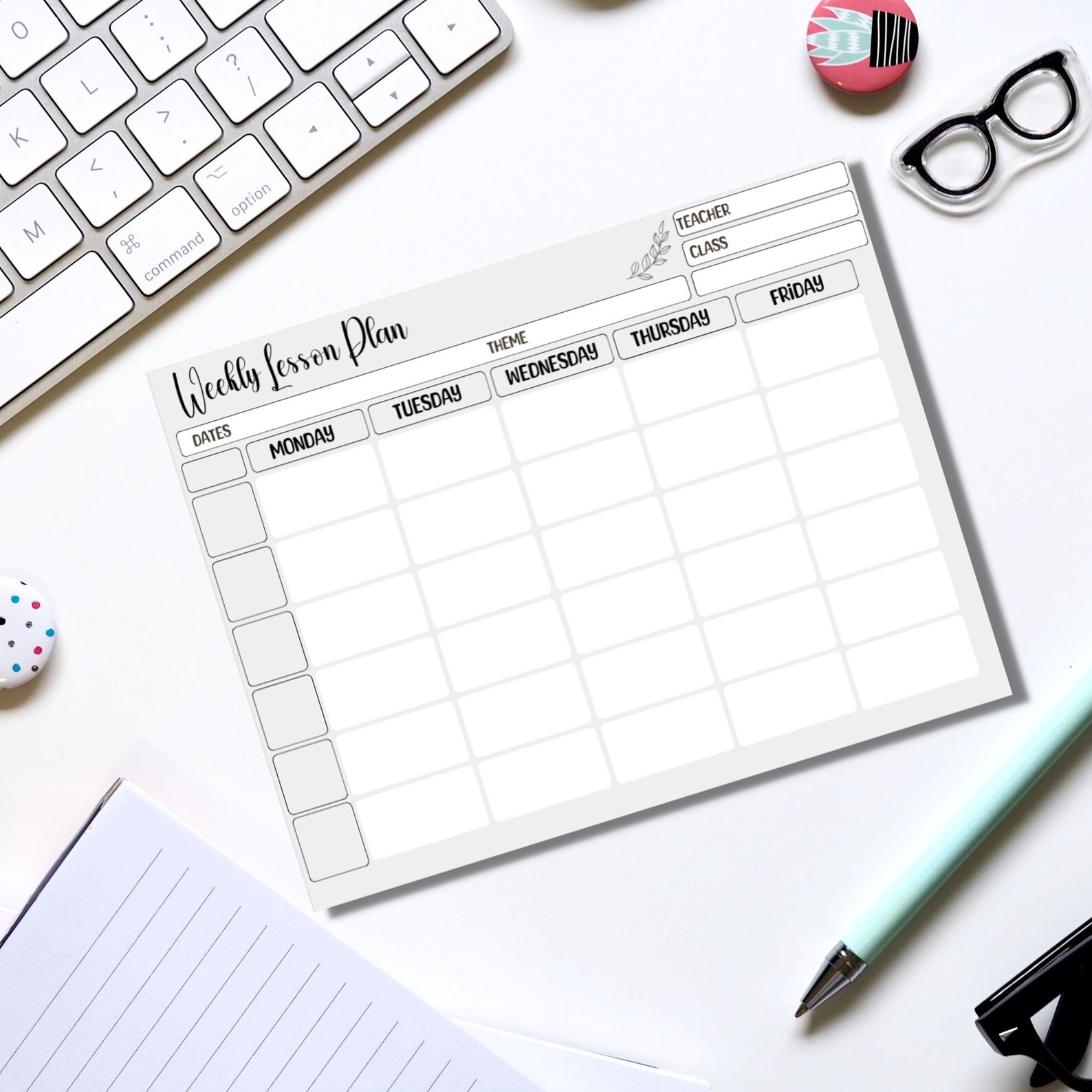 Simple Weekly Lesson Plan Template-preschool/prek/ Kindergarten/daycare ...