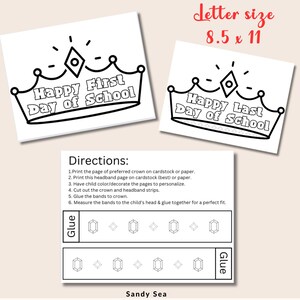 Class Crown Crowns Editable Template, DIY School Paper Craft,birthday ...