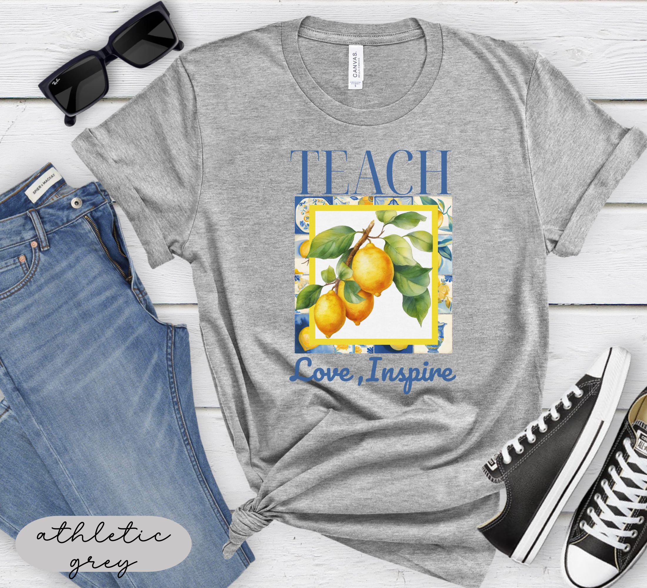 Lemon Teacher Shirt, Amalfi Coast Teach Gift Tshirt, Gifts for Teachers ...