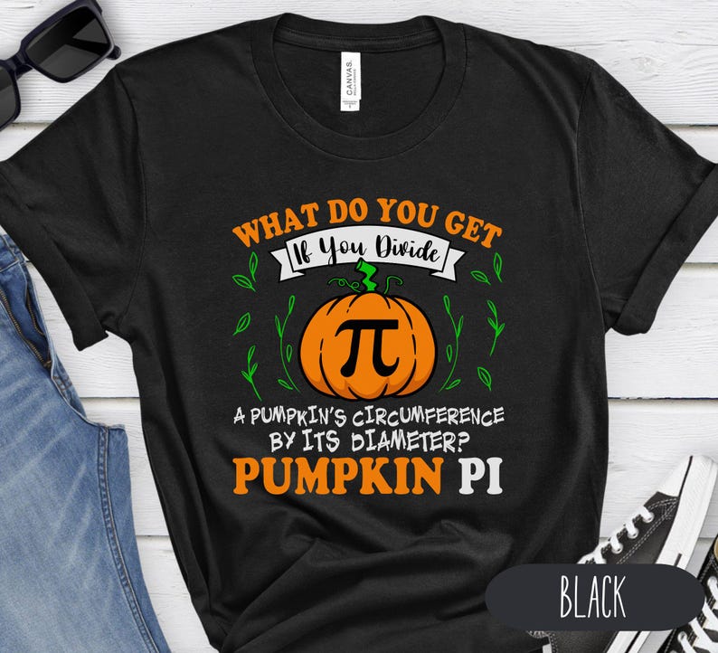 Funny Pumpkin Pi Math Teacher Shirt, Halloween School Party T-shirt ...