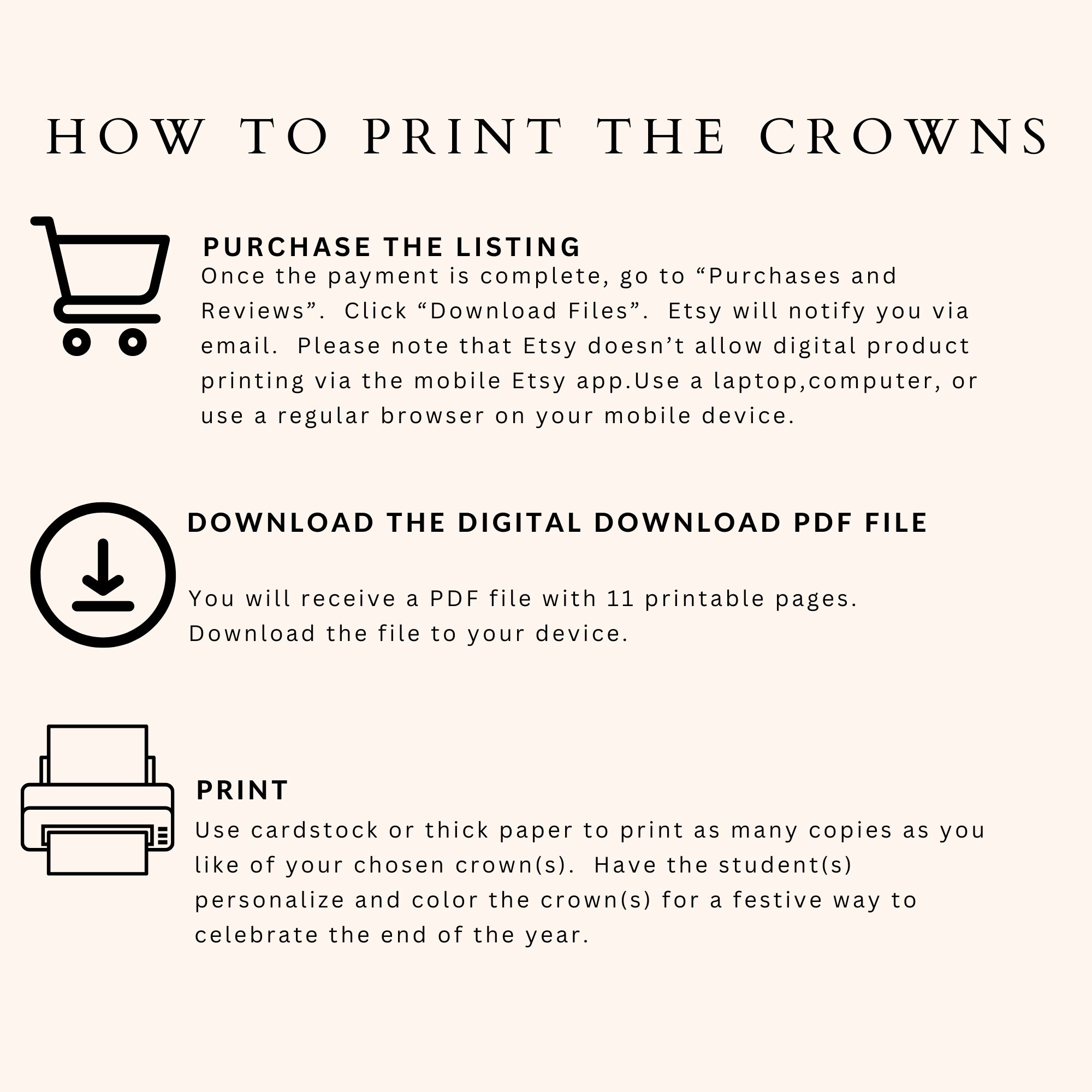 Last Day of School Crown Printable, DIY End of Year Paper Craft, Pre-k ...