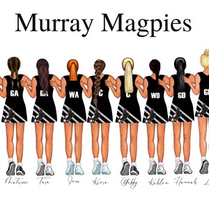Personalised Netball Prints - Etsy