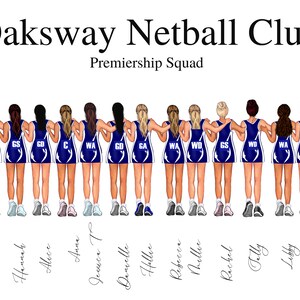 Personalised Netball Prints - Etsy
