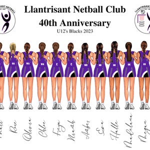 Personalised Netball Prints - Etsy