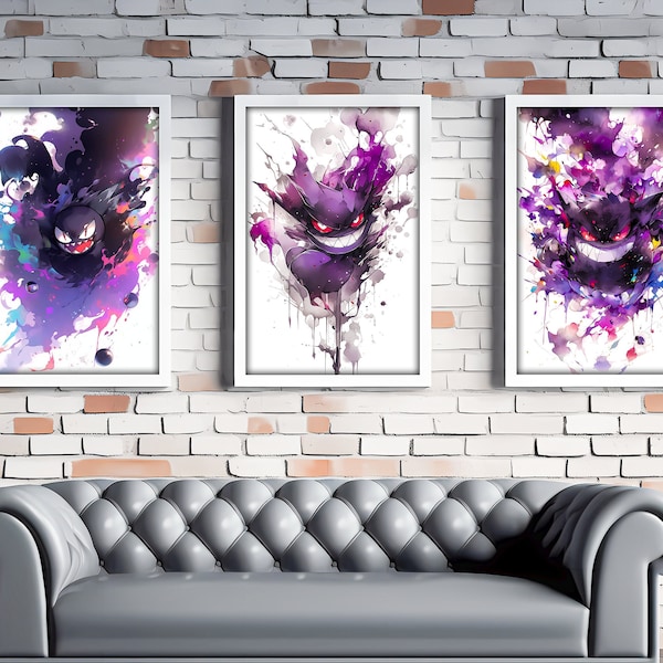 Gengar Evolution Art - Etsy